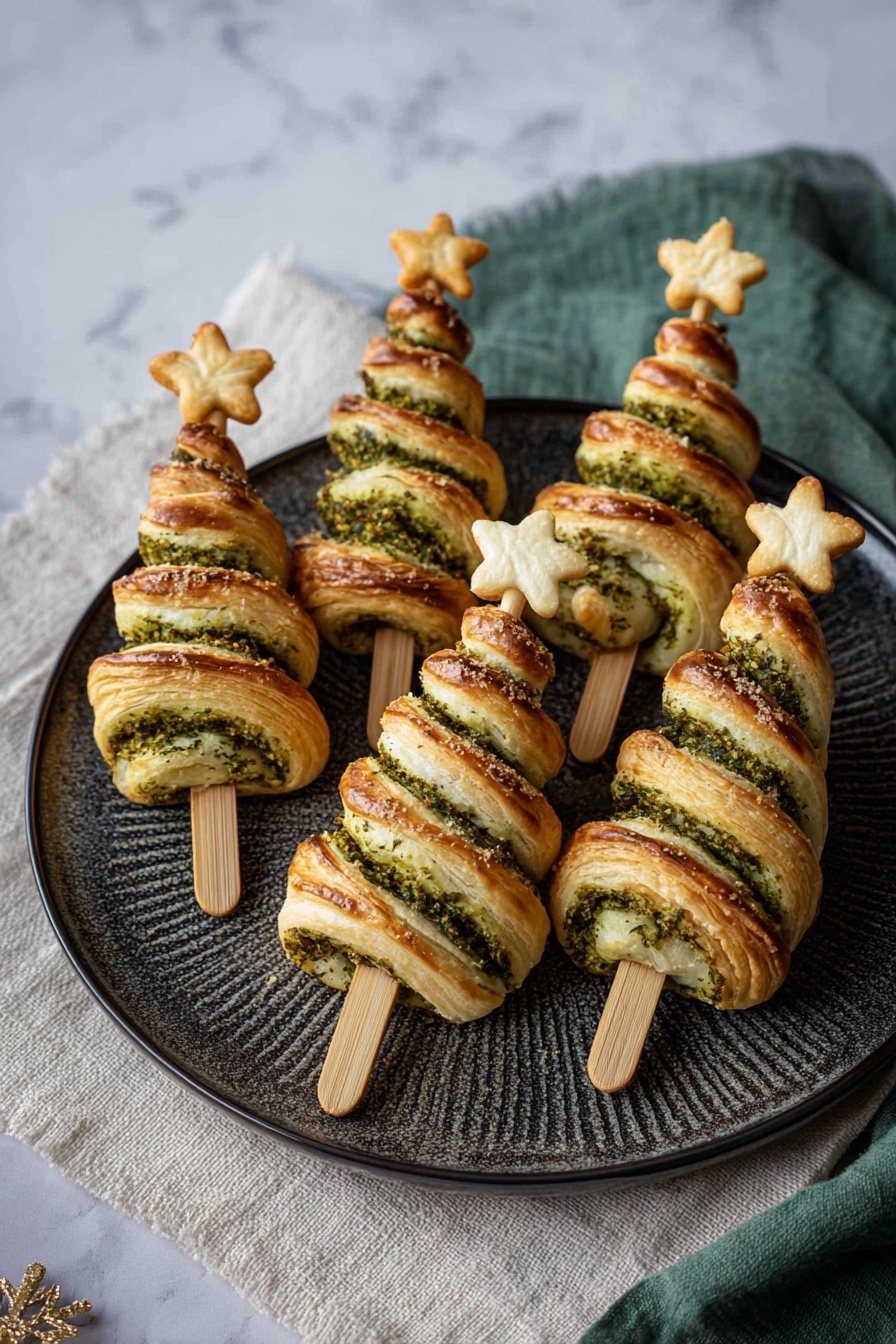Pesto Puff Pastry Christmas Trees – Easy Holiday Appetizer